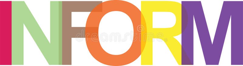 Inform word on white stock illustration. Illustration of convey - 306938674