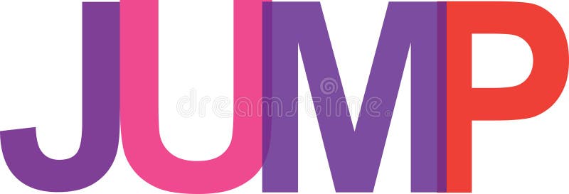 Jump word on white stock illustration. Illustration of launch - 306938676