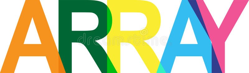 Array word on white stock illustration. Illustration of transformation ...