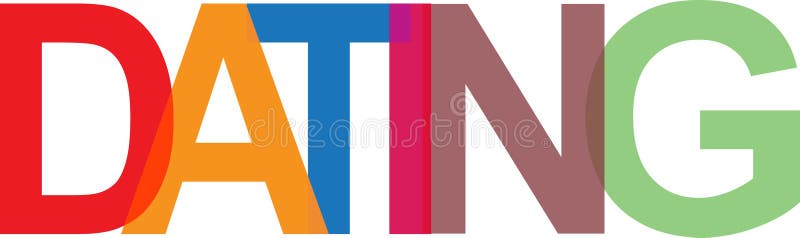 Dating word on white stock illustration. Illustration of matchmaking ...