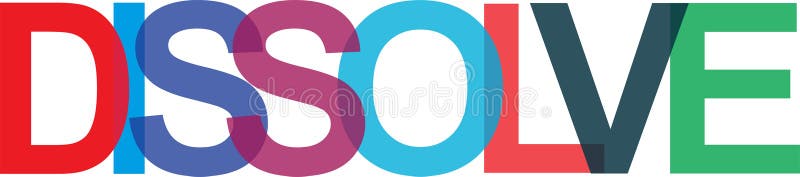 Dissolve word on white stock illustration. Illustration of break ...
