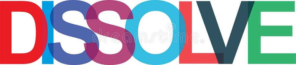 Dissolve word on white stock illustration. Illustration of break ...