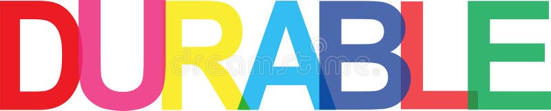 Durable word on white stock illustration. Illustration of heavy - 307005609