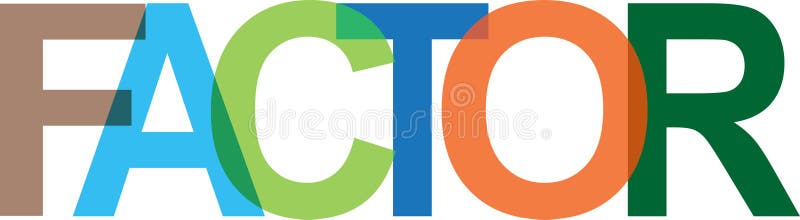 Factor word on white stock illustration. Illustration of feature ...