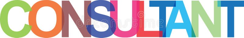 Consultant word on white stock illustration. Illustration of team ...
