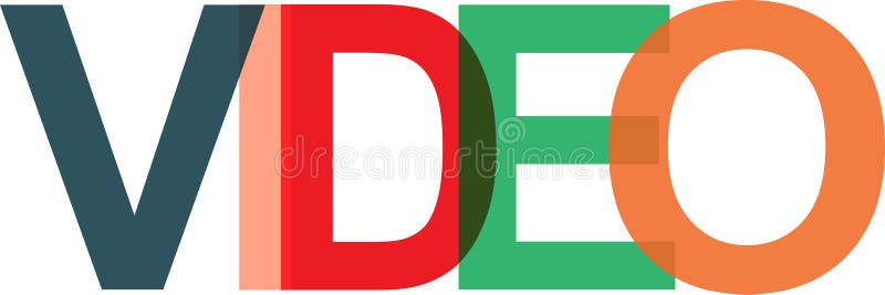 Video word on white stock illustration. Illustration of watch - 307166451