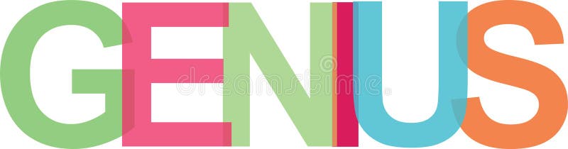 Genius word on white stock illustration. Illustration of whizkid ...