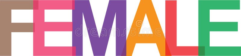 Female word on white stock illustration. Illustration of beauty - 307420260