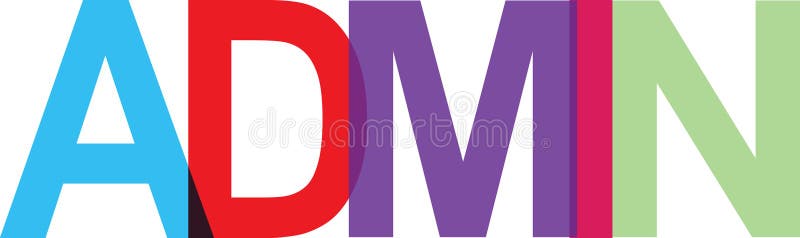 Admin word on white stock illustration. Illustration of administrator ...