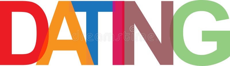 Dating word on white stock illustration. Illustration of courtship ...