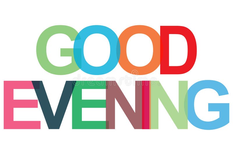 Good evening on white stock illustration. Illustration of night - 307921157