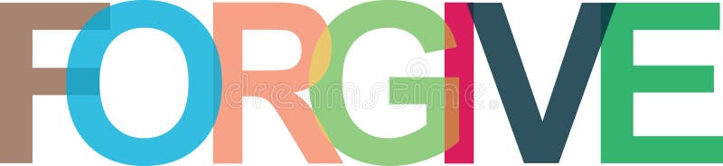 Forgive word on white stock illustration. Illustration of healing ...
