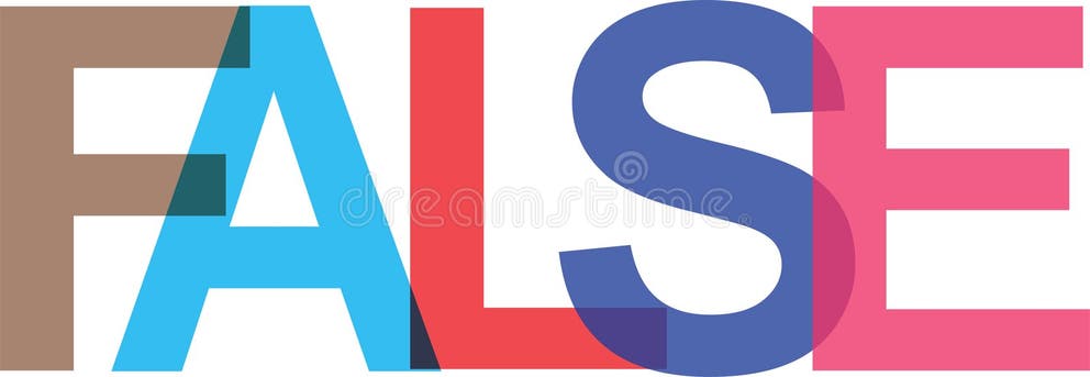 False word on white stock illustration. Illustration of sham - 307926254