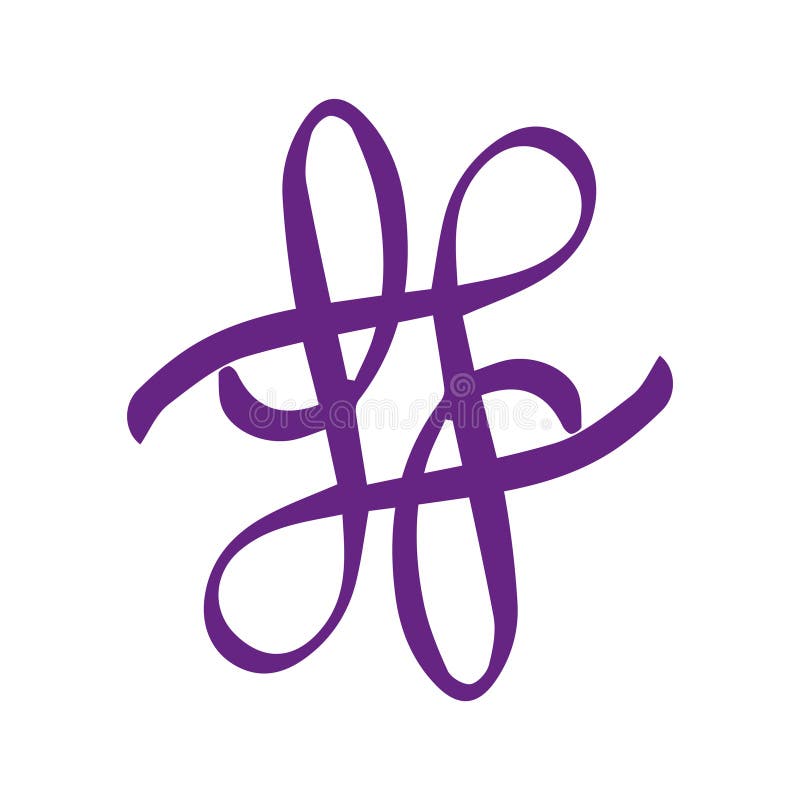 Hashtag Fancy Logo Symbol Icon Vector Stock Vector - Illustration of ...