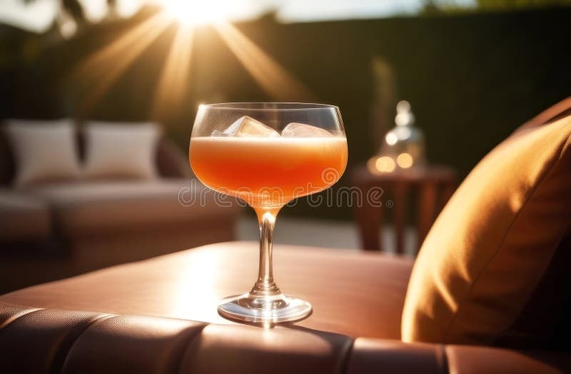 Bask in the Golden Hour with a Refreshing Cocktail on a Luxury Lounge ...