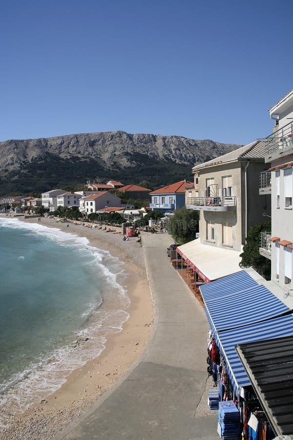Baska Bay stock image. Image of mountain, wall, harbor - 10318555