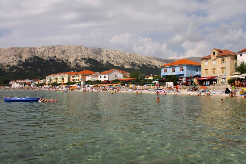 Baska on Island Krk editorial stock image. Image of town - 56353099