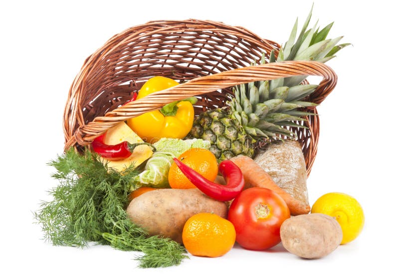 Basket with food stock image. Image of salad, vegetable - 11150371