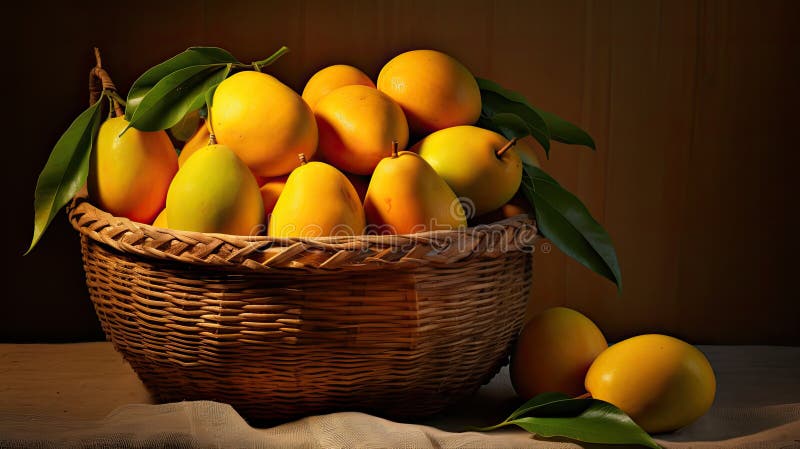 Ripe Alphonso Mango Fruit Isolated White Background Stock Illustration ...