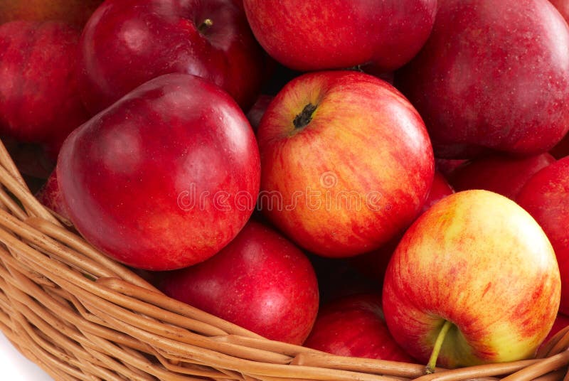 Basket with apple - 2 stock photo. Image of macro, studio - 6718192