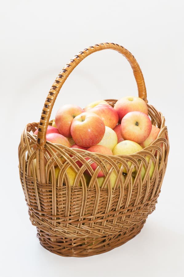 Basket of apples stock photo. Image of wattled, yellow - 12468900