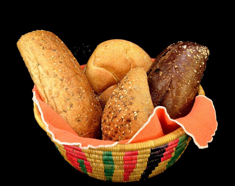 Basket of assorted rolls stock image. Image of multigrain - 37951177