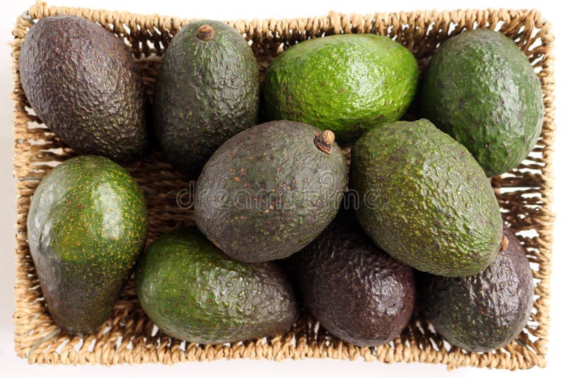 Basket of Avocados stock photo. Image of closeup, ingredient - 138493678