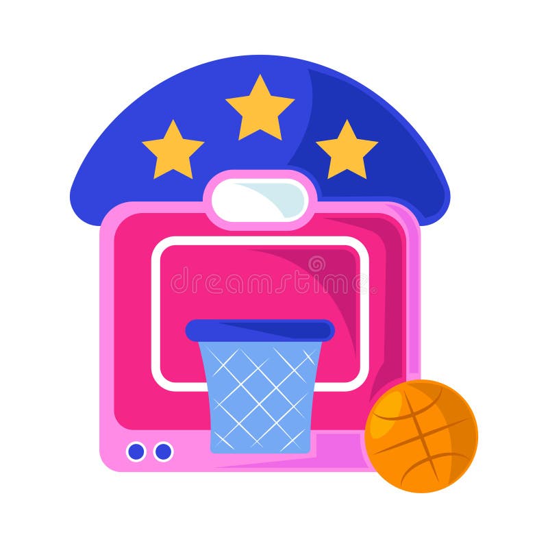 Basket Ball Arcade Machine Retro Stock Vector - Illustration of hobby ...