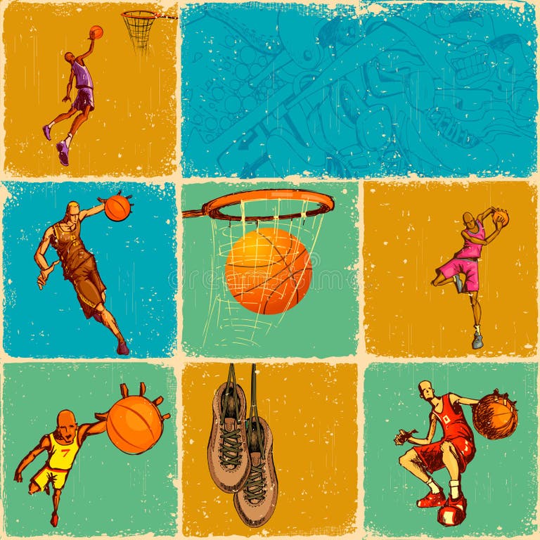 Basketball Collage Stock Illustrations – 1,695 Basketball Collage Stock ...