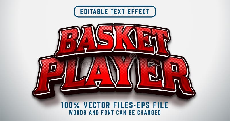 Basket Ball 3d Text Effect. Editable Text with Glossy Style Premium ...