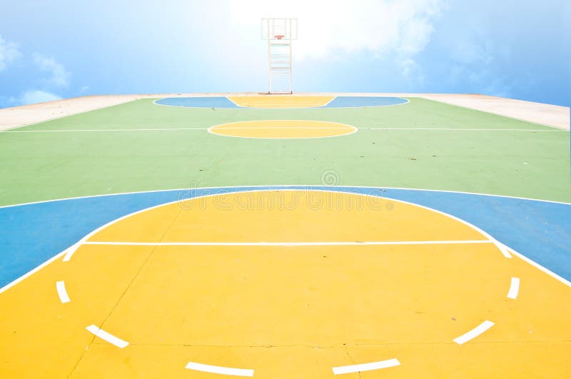 Outdoor basketball court stock image. Image of exercise - 21494613
