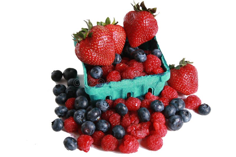 Basket of berries stock image. Image of isolated, healthy - 2848081
