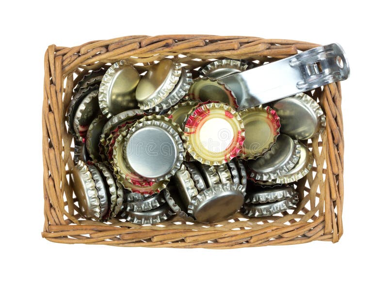 Basket Bottle Caps stock image. Image of handy, ribs - 37615411