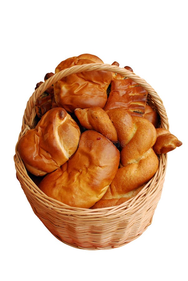 Bread in basket stock image. Image of bread, basket, loaf - 12186449