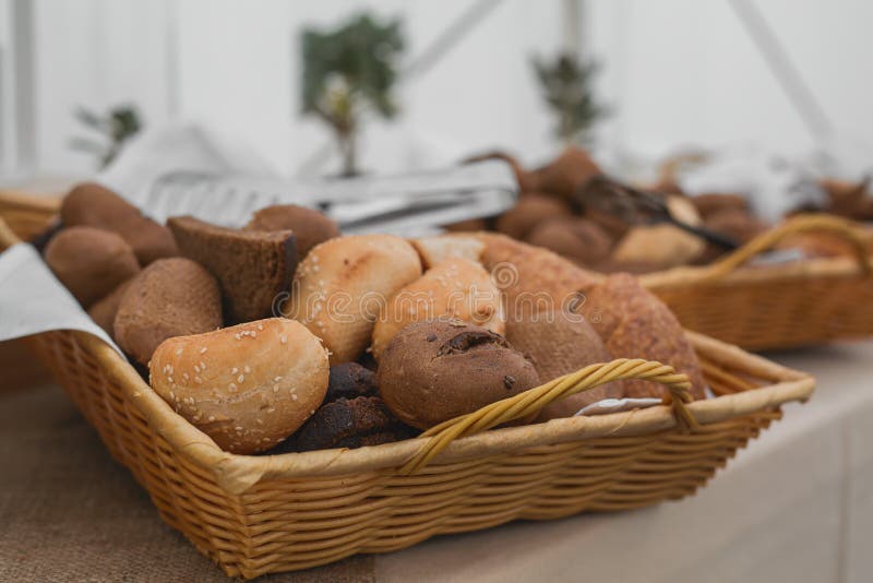 Basket with bread stock image. Image of bake, barley - 92452931