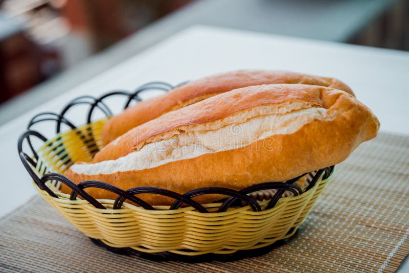 Basket with bread stock photo. Image of loaf, colored - 65040176