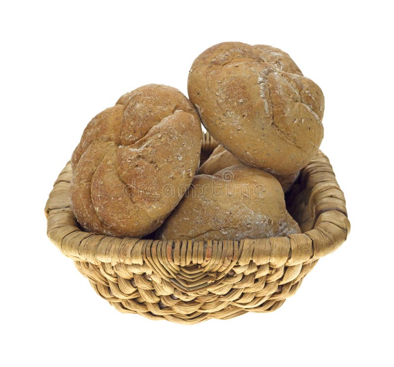 Basket Bulkie Wheat Rolls stock image. Image of sprinkled - 23979221