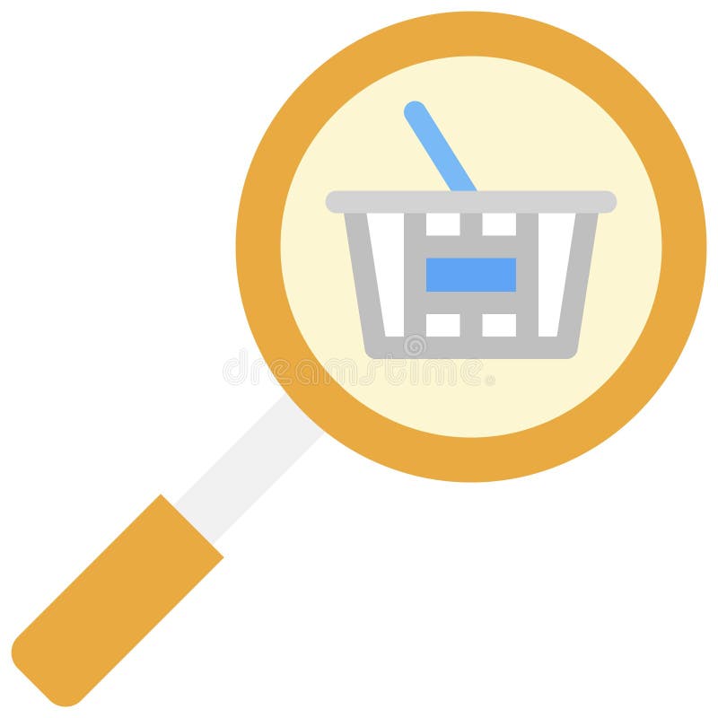 Basket Checking Icon, Supermarket and Shopping Mall Related Vector ...