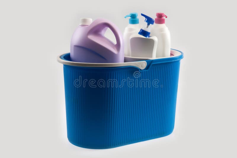 Basket with cleaning items stock photo. Image of housework - 49546062
