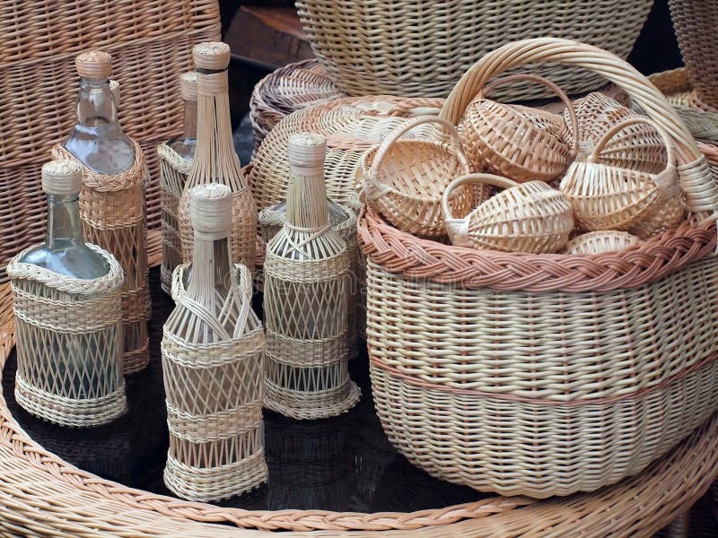 The basket collection stock image. Image of round, rough - 18752163
