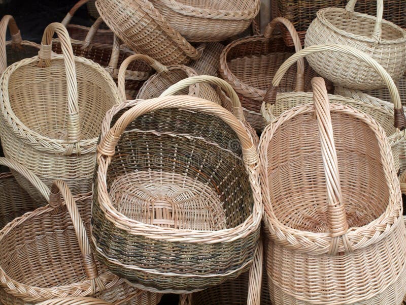 The basket collection stock photo. Image of picnic, round - 18752186