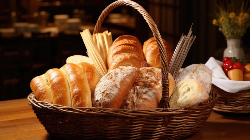 A Basket Filled with a Variety of Different Types Stock Illustration ...