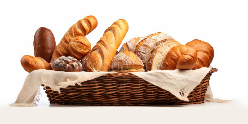 A Basket Filled with a Variety of Different Types of Bread. Ideal for ...