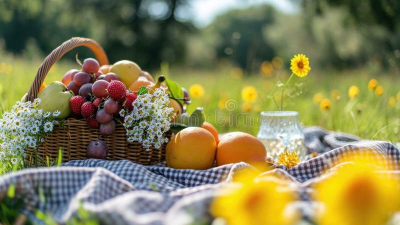 Basket with Fruits Basket of Apples Basket of Fruits Stock Illustration ...