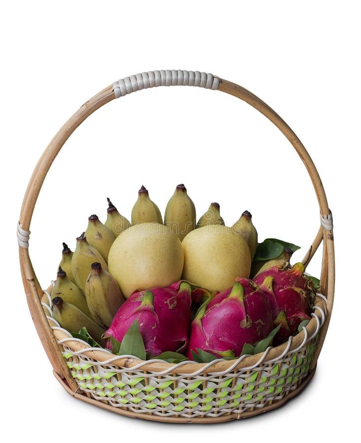 Basket of fruits stock image. Image of white, still, giving - 77112749
