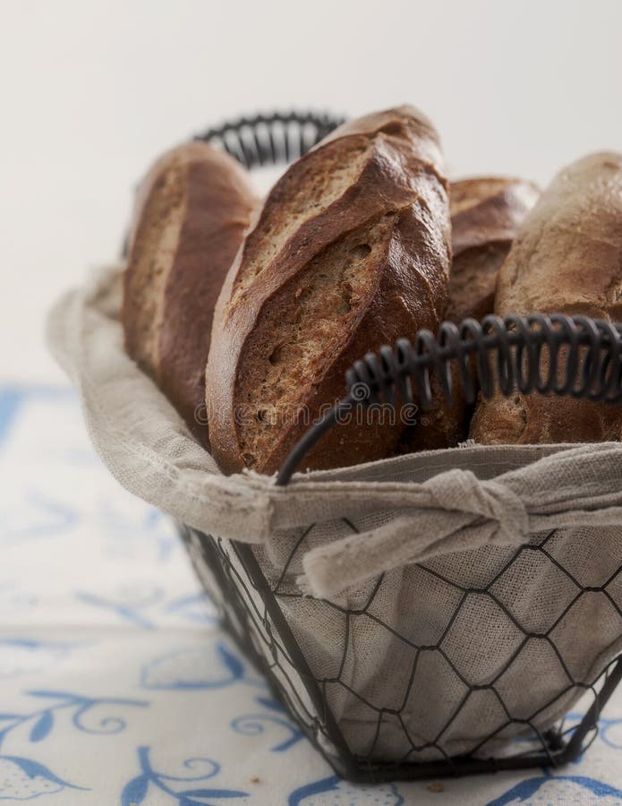 Basket full of bread stock image. Image of batch, crispy - 72585693