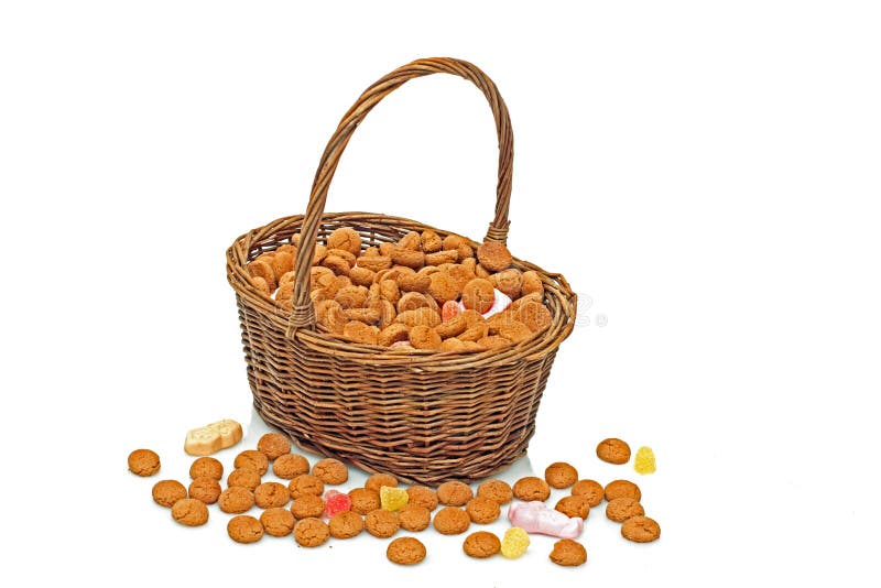 Basket Full of Gingernuts and Sweets Stock Image - Image of holiday ...
