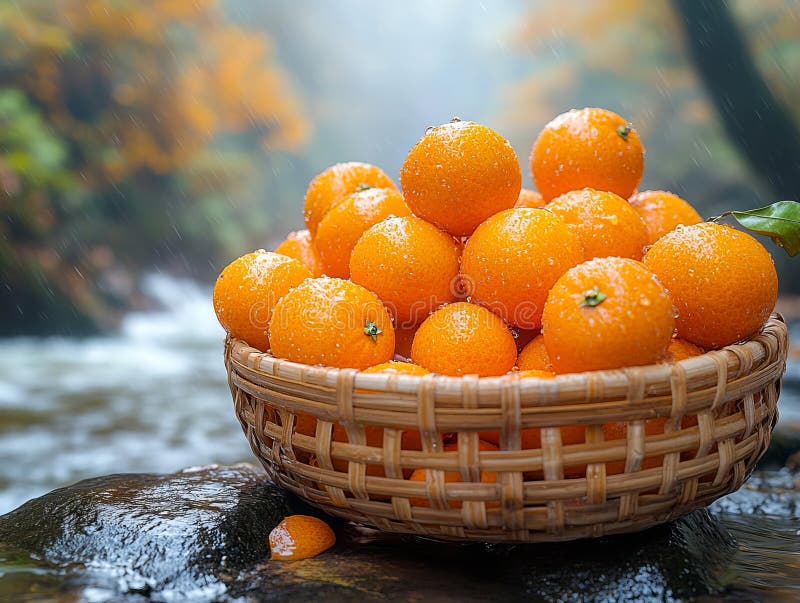 Oranges in the Rain stock photo. Image of tree, citrus - 82291718
