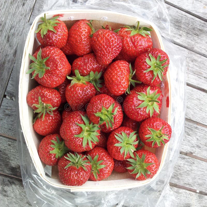 A Basket Full of Strawberries Stock Image - Image of definition, fruits ...