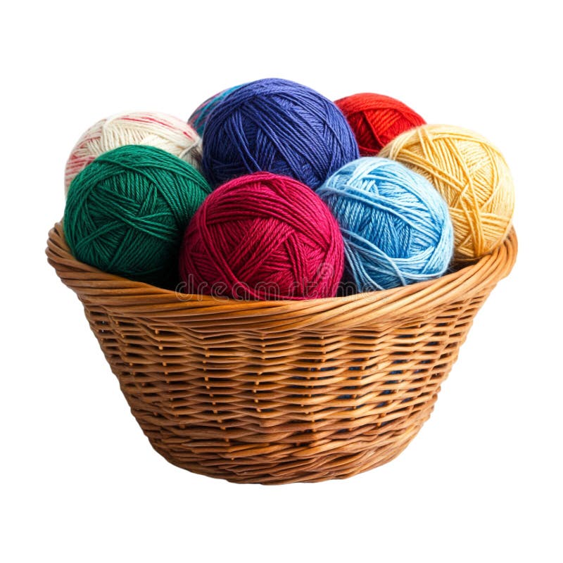 Basket Full of Threads Bowl on Transparent Background - Ai Generated ...